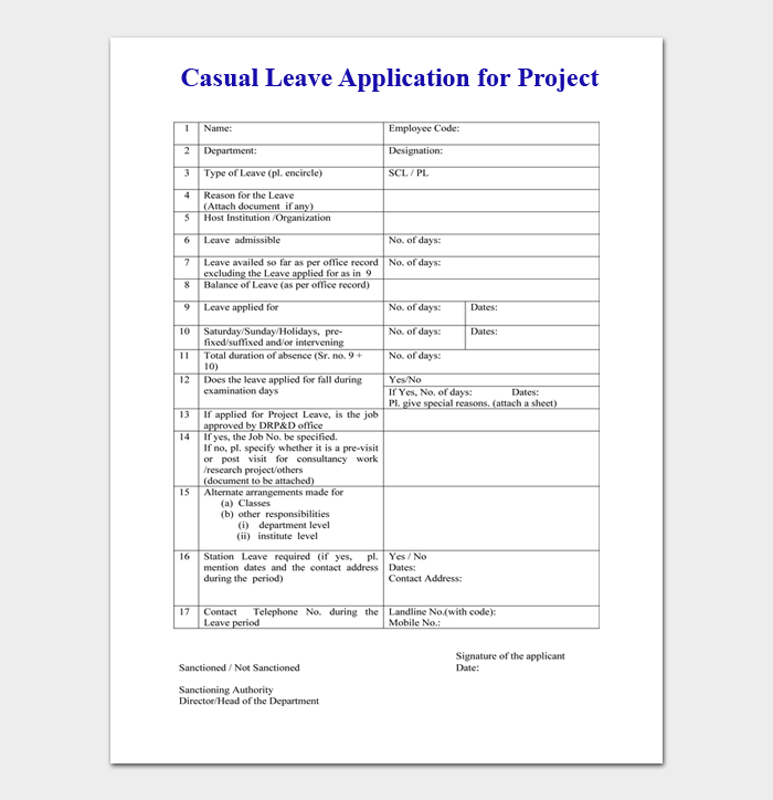 How To Write A Leave Application (With 14+ Examples & Samples) – purshoLOGY